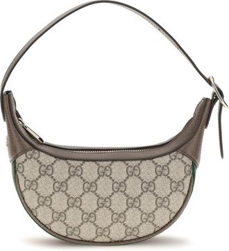 Gucci Womens Shoulder Bag Small Ophidia Coated Gg Old Brown-Black-Steel-Green Fabric Handbags Brown/black/steel/green Hand