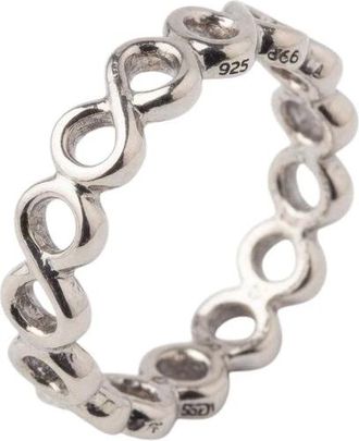 Pandora Femme, Accessoires, Gris, Taille: 48 MM Bague Infini en Argent