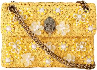 Kurt Geiger Femme, Sacs, Jaune, Taille: ONE Size Raffia Mini Kensington
