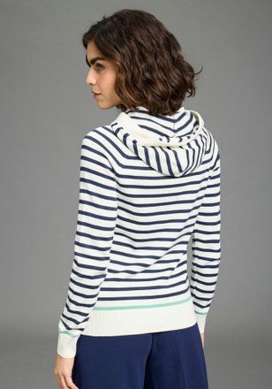 Laura Scott Kapuzenpullover leichter &Uuml;bergangspullover mit modernen Streifen