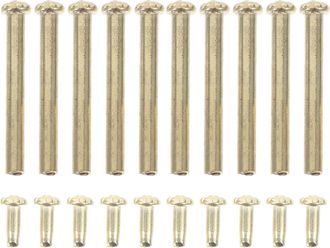 Amosfun Goldene F&auml;chern&auml;gel Mit Ring 10 St&uuml;ck Metall Fan Nail Zubeh&ouml;r F&uuml;r Faltf&auml;cher L&uuml;fterwelle Reparatur Baumarkt N&auml;gel