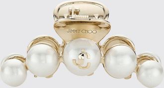 Jimmy Choo London Pince &agrave; cheveux avec monogramme et perles synth&eacute;tiques