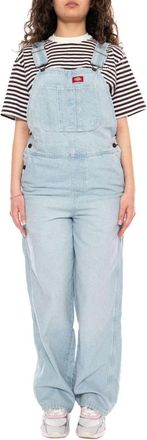 Dickies Femme, Combinaisons et Ensembles, Bleu, Taille: 38 FR Salopette en Denim Ample