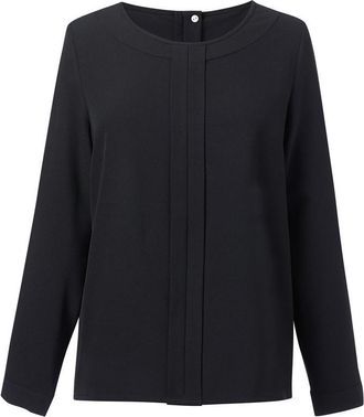 Brook Taverner Roma Bluse f&uuml;r Damen Lang&auml;rmlig (Schwarz)
