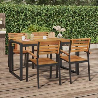 vidaXL Gartentisch mit Beinen in U-Form 140&times;80&times;75 cm Massivholz Akazie - Vidaxl