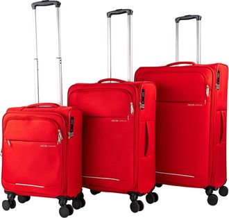 Jaslen Koffer & Trolleys Trolley Set Reisekoffer Set Reisekoffer Mit Rollen Groß. Gepäck Sets, Rot