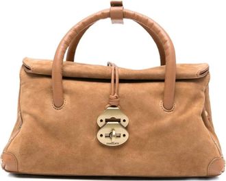 Zanellato Femme, Sacs, Brun, Taille: ONE Size Dotta Baby Leather Handbag