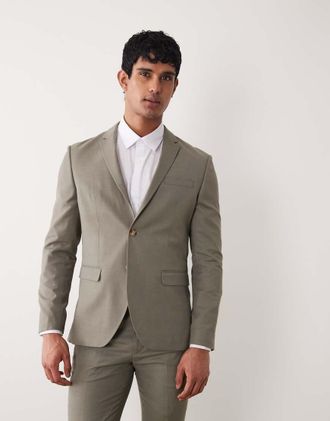 Jack & Jones Blazer de costume slim - Vert sauge