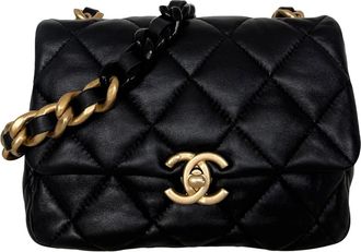 Chanel Crossbody Bags - Chanel Mini Quilted Candy Chain Flap Bag Lambskin - Gr. unisize - in Schwarz - f&uuml;r Damen