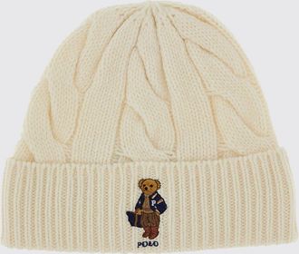 Polo Ralph Lauren Bonnet en tricot torsad&eacute; de laine m&eacute;lang&eacute;e avec revers