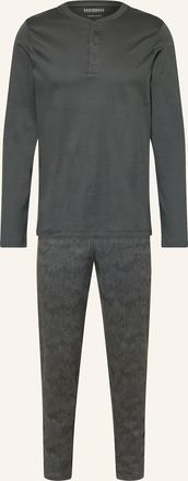 Schiesser Schlafanzug Fine Interlock gruen