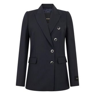 Pinko Gestreifter Blazer mit Zierkn&ouml;pfen - - Jackets - Damen - Blau - L