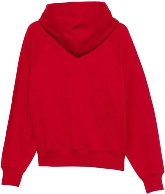 Ami Logo-Print Hoodie - Red