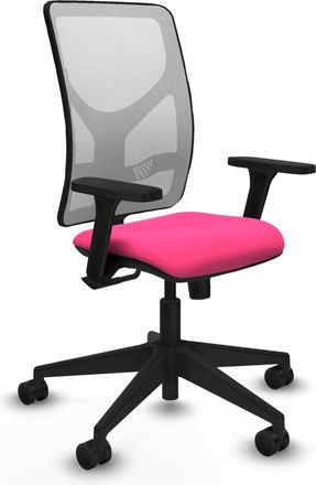 Piqueras y Crespo Schreibtischstuhl in Rosa und Wei&szlig;, mit 3D-Armlehnen, h&ouml;henverstellbare Lendenwirbelst&uuml;tze, ausgestattet mit 3 Positionen und Schneideschaum, Wei&szlig;/Ros