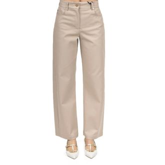 Max Mara Femme, Pantalons, Beige, Taille: 44 FR Wide Pantalons