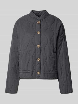 Jake*s Casual Steppjacke aus Lyocell-Baumwoll-Mix mit Stehkragen