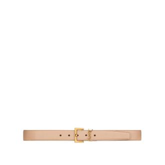Saint Laurent Stylischer Lederg&uuml;rtel mit Schnalle - - Accessories - Damen - Beige - 90 CM