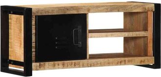 vidaXL Vidaxl - Meuble tv 80x30x35 cm bois massif de manguier brut