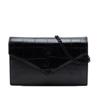 Saint Laurent Portefeuille bandouli&egrave;re Pre-owned - Femme - Pre-owned - Noir - Taille: ONE Size