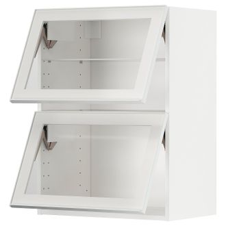 IKEA METOD Wandschrank horiz. m 2 Glastüren