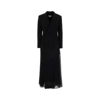Maison Margiela Crepe- und Twill-Blazer-Kleid - - Coats - Damen - Schwarzk - XS