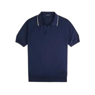 Fay Homme, Tops, Bleu, Taille: XL Polo &agrave; col en V