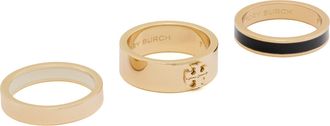Tory Burch Ring Tory Burch Enamel Ring Set 184445 Schwarz