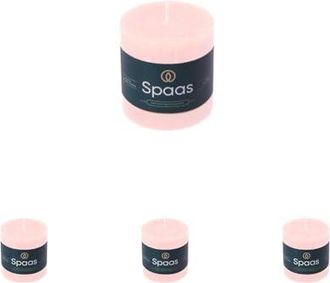 Spaas Rustikale Stumpenkerze 70/70 mm, &plusmn; 25 Stunden - hellrosa (Packung mit 4)