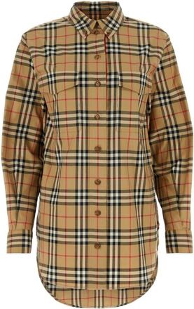 Burberry Femme, Blouses et Chemises, Multicolore, Taille: 38 FR Check Motif Cotton Shirt