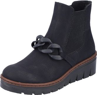 Rieker Damen X9173 Chelsea-Stiefel, Schwarz, 38 EU