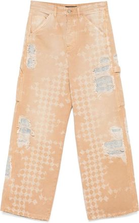 Amiri Distressed Straight-leg Jeans
