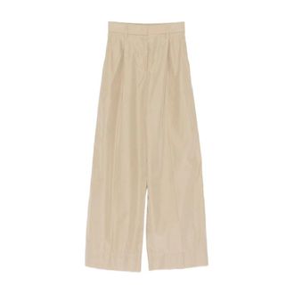 Forte_Forte Wide Hosen - - Trousers - Damen - Beige - S