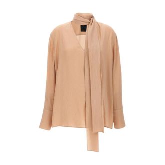 Givenchy Seidenbluse mit Halsband-Detail - - Blouses & Shirts - Damen - Beige - S