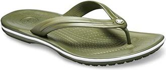 Crocs Unisexe Adulte Crocband Flip Tongs, Army Green/White, 45/46 EU