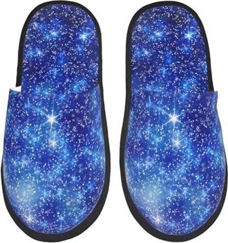 Generic Pantoufles No&euml;l De Neige D&Eacute;toile Floue Antid&eacute;rapant Pantoufles En Coton R&eacute;utilisables Chaussons Pour Chambre Femmes H&ocirc;tel M