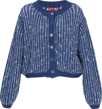 Mymo Strickjacke Frauen Marineblau Mehrfarbig