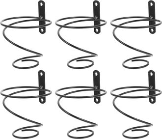 Angoily 6 Stück Wand Weinregale aus Metall Eisen Flaschenhalter für Rotwein Stabiles Hänge Weinregal Zur Präsentation In Küche und Bar