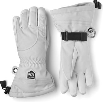 Hestra Damen Heli Ski Handschuhe, Pale Grey-Offwhite, EU 9
