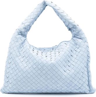 Bottega Veneta Hobo Bags - Small Suede Intrecciato Hop Hobo - Gr. unisize - in Blau - f&uuml;r Damen