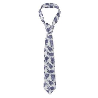 Generic Cravate Pour Homme Ananas Bleu Marine Classique Cravates &Eacute;troit Cravates Homme Pour Affaires Mariage &Eacute;v&eacute;nements