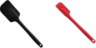 Mastrad Spatule - Maryse - Pâtisserie Desserts Nappage - Unibloc - En Silicone - Ne Raye Pas Les Casseroles - Noire & F10315 Demi-Spatule - Maryse - Pâtisseri