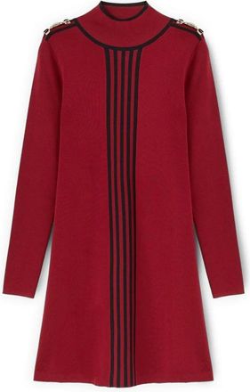 Motivi Femme, Robes, Rouge, Taille: 36 FR Courte robe en maille avec bordure de couleur contrastante