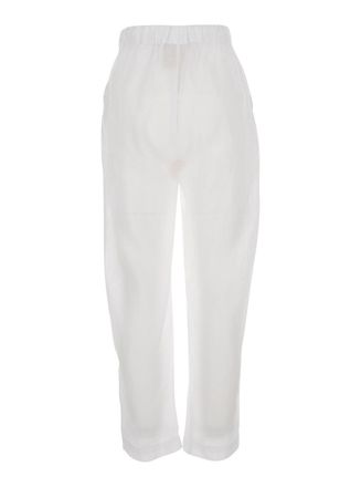 Semicouture Womens Trousers Linen White