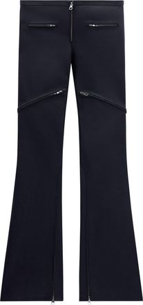 Courr&egrave;ges Tief sitzende Ellipse Lederhose - Schwarz