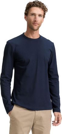 Tom Tailor Herren 1047811 Slim Fit Langarmshirt mit Stretch, 10668-Sky Captain Blue, L