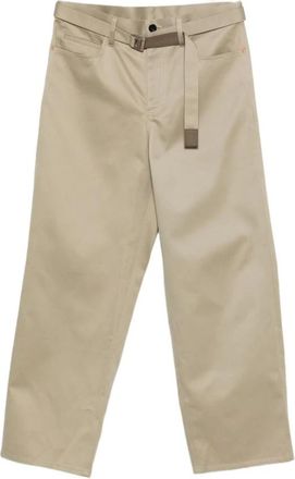 sacai Homme, Pantalons, Beige, Taille: XL Straight Pantalons