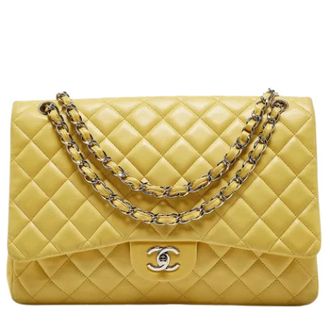 Chanel Pre-owned Cuir sacs-chanel - Femme - Pre-owned - Jaune - Taille: ONE Size
