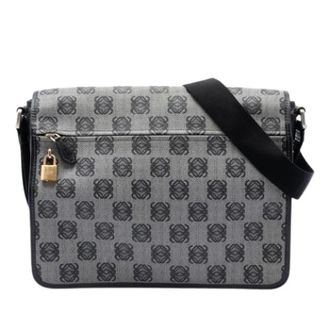 Loewe Pre-owned Crossbody Bag aus beschichtetem Canvas - - Pre-owned - Damen - Grau - ONE SIZE
