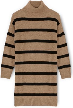 Motivi Femme, Robes, Beige, Taille: 36 FR Robe en maille ray&eacute;e