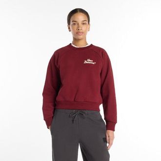 New Balance Damen Lunar New Year Crew Sweatshirt in Rot, Baumwolle, Gr&ouml;&szlig;e XL